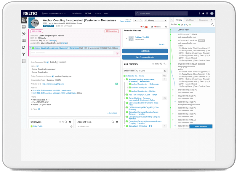 Master Data Management Solution in High Technology - Reltio