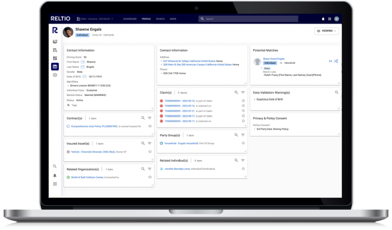Master Data Management Solution in Insurance - Reltio